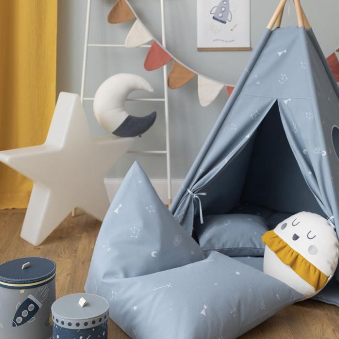 Chambre enfant bleu – Love Mama